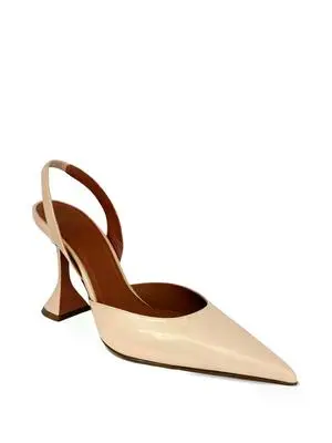 Amina Muaddi Holli Slingback Pumps - Neutrals