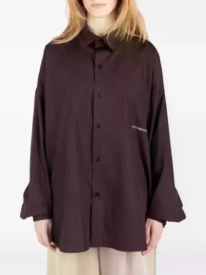 SOCIETE ANONYME Buttoned Oversized Shirt - Red