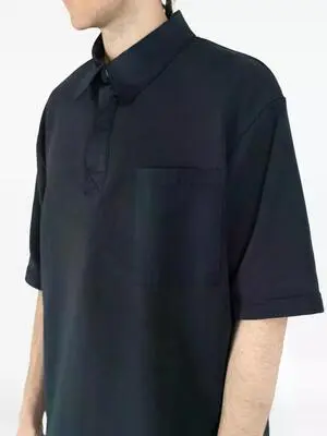 SOCIETE ANONYME Polo 92 Patch-pocket Short-sleeve Polo Shirt - Blue