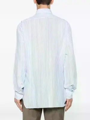 BARBA NAPOLI Buttoned Striped Shirt - Blue