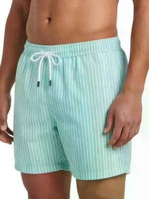 Fedeli Striped Swim Shorts - Blue