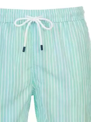 Fedeli Striped Swim Shorts - Blue