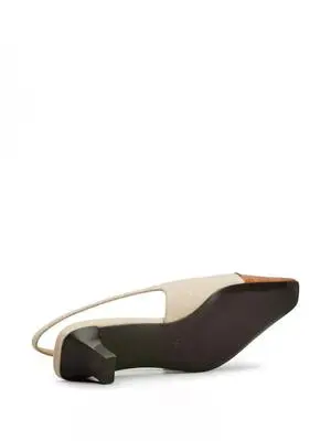 TOD'S Strap Pointed Toe Pumps - Neutrals