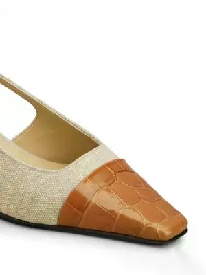 TOD'S Strap Pointed Toe Pumps - Neutrals