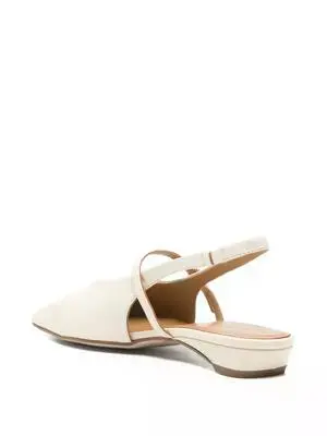 PEDRO MIRALLES Square-toe Slingback Mules - Neutrals