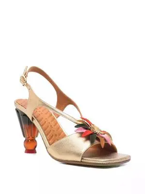 Chie Mihara Floral Appliqué Sandals