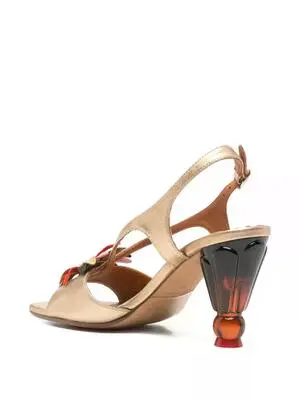 Chie Mihara Floral Appliqué Sandals