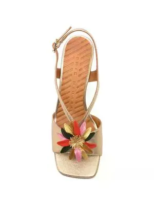 Chie Mihara Floral Appliqué Sandals
