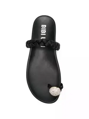 BIBI LOU Crystal-embellished Braided Sandals