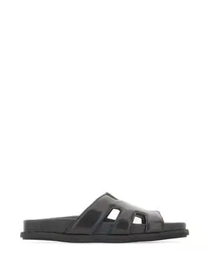 FABI Cut-out Strap Leather Sandals