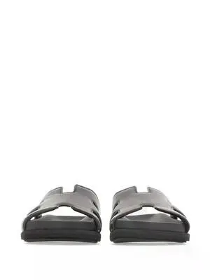 FABI Cut-out Strap Leather Sandals