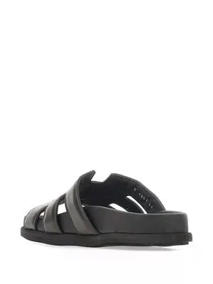 FABI Cut-out Strap Leather Sandals
