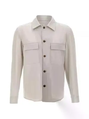 BARBA NAPOLI London Flap-pocket Button Shirt Jacket - Neutrals