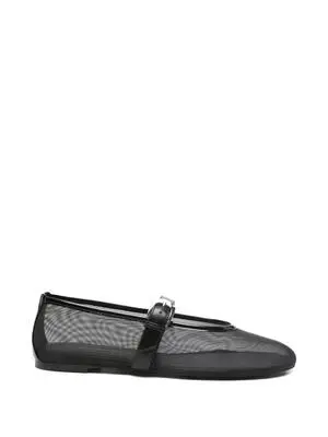 STUART WEITZMAN Mesh Buckle-strap Ballet Flats