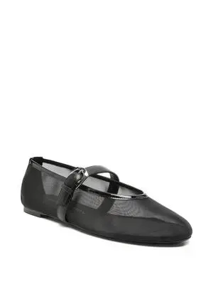 STUART WEITZMAN Mesh Buckle-strap Ballet Flats