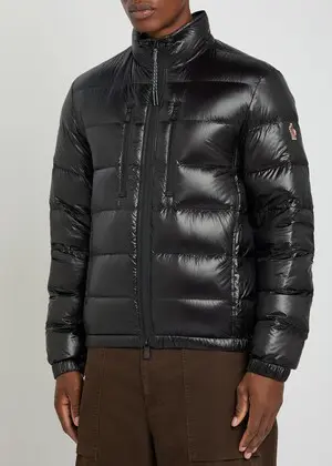 Moncler Logo-appliquéd Padded Shell Jacket - Black