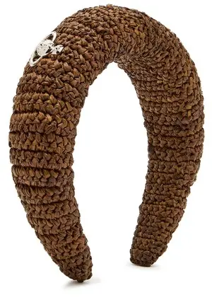 VIVIENNE WESTWOOD Raffia Headband - Camel
