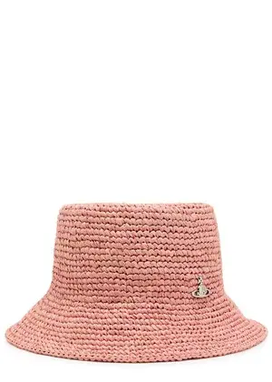 VIVIENNE WESTWOOD Orb Raffia Bucket Hat - Pink