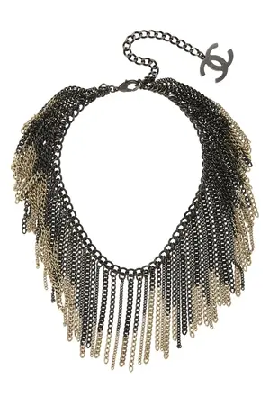 Chanel Fringe Necklace - Black