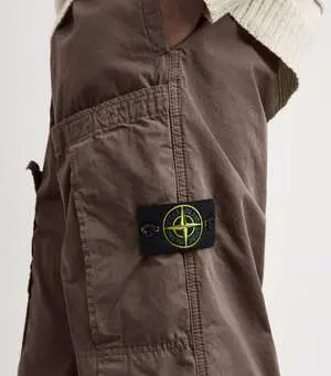 Stone Island Organic Cotton Ripstop Cargo Trousers