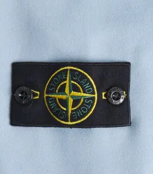 Stone Island Cotton Sweatshirt With Compass Logo - Blue