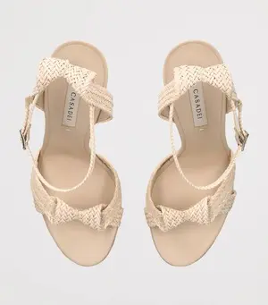 Casadei Leather Mariposa Heeled Sandals - Pink