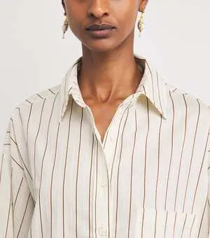 Faithfull The Brand Striped Cotton Poplin Angelo Shirt