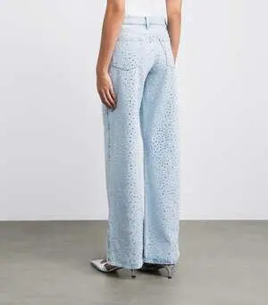 7 For All Mankind Embellished Lotta Flared Jeans
