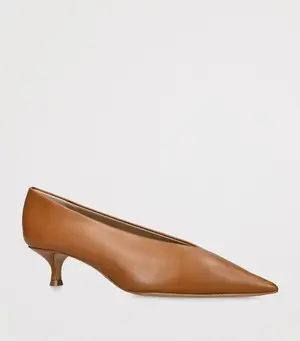 Le Monde Beryl Patent Leather Babouche Pumps - Beige