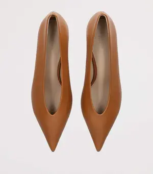 Le Monde Beryl Patent Leather Babouche Pumps - Beige