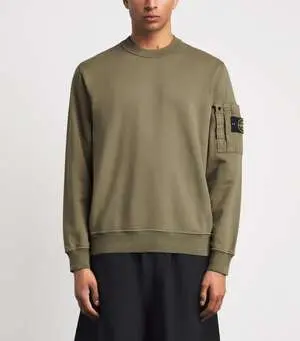Stone Island Cotton Compass Sweatshirt - Green