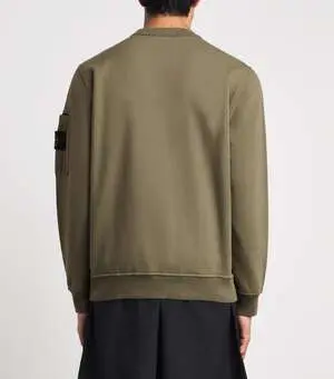 Stone Island Cotton Compass Sweatshirt - Green