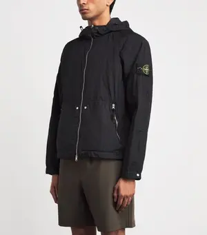 Stone Island Nylon Watro-tc Hooded Parka - Black