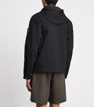 Stone Island Nylon Watro-tc Hooded Parka - Black