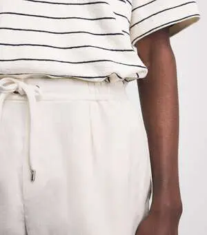 Ralph Lauren Purple Label Silk-linen Drawstring Shorts