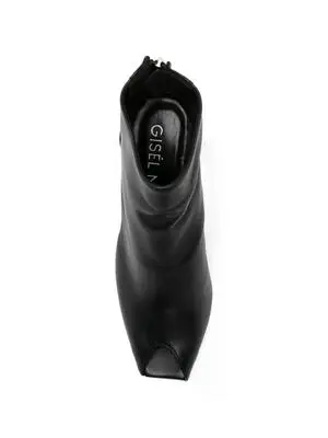 GISEL MOIRE Raffy Peep-toe Ankle Boots