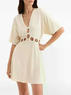 ERES Connection V-neck Cutout Dress - White