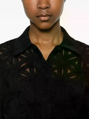 Simkhai Floral-print Cropped Blouse