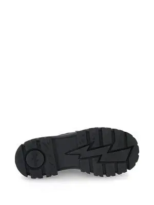 BUFFALO Eyelet Combat Boots - Black