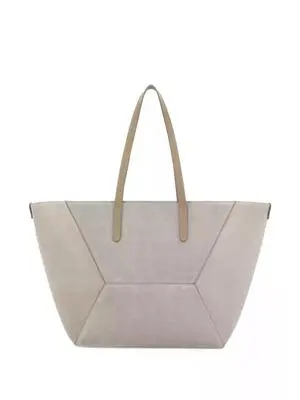 Brunello Cucinelli Paneling Shopper Bag - Neutrals