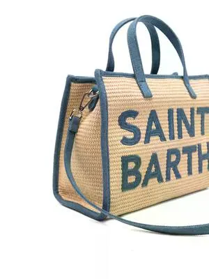 MC2 SAINT BARTH Logo-embroidered Woven Tote