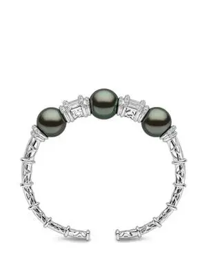 Yoko London Diamond And Tahitian Pearl Bangle