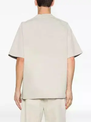 Stone Island Crew-neck Logo-patch T-shirt - Neutrals