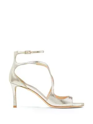 JIMMY CHOO Azia 100 Buckle Sandals - Gold