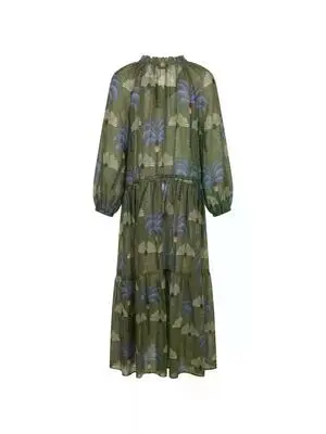 Anjuna Caterina Palm-print Tiered Dress