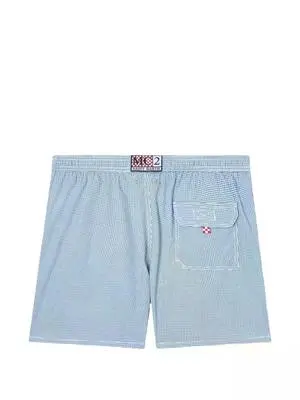 MC2 SAINT BARTH Gingham Swim Shorts - Blue