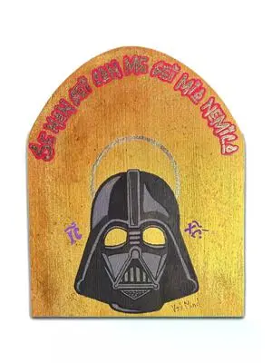 VJ’S MIND Icone Darth Showbiz Wall Painting - Gold
