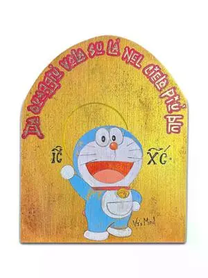 VJ’S MIND Icone Doraemon Showbiz Wall Painting - Gold