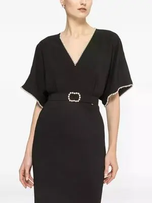 NISSA V-neck Midi Dress