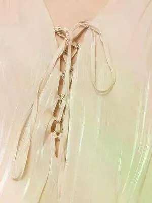 NISSA Pleated Mini Dress - Neutrals